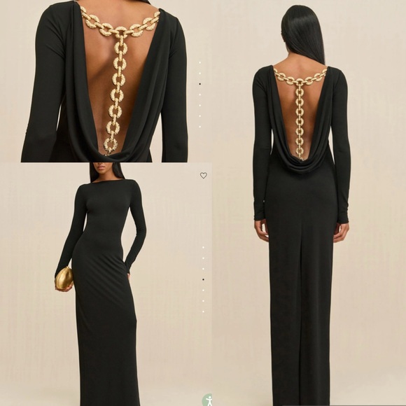 cult gaia | Dresses | Cult Gaia Rozalia Dress With Gold Chain Open Back ...